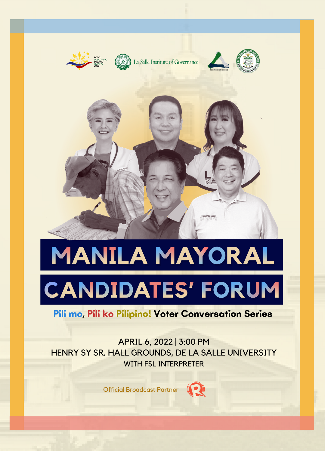 PRESS RELEASE: Manila Mayoral Candidates’ Forum to be held at DLSU ...